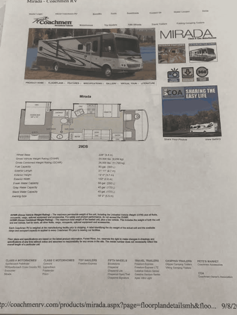 2013 Coachmen Mirada 29DS - National Vehicle